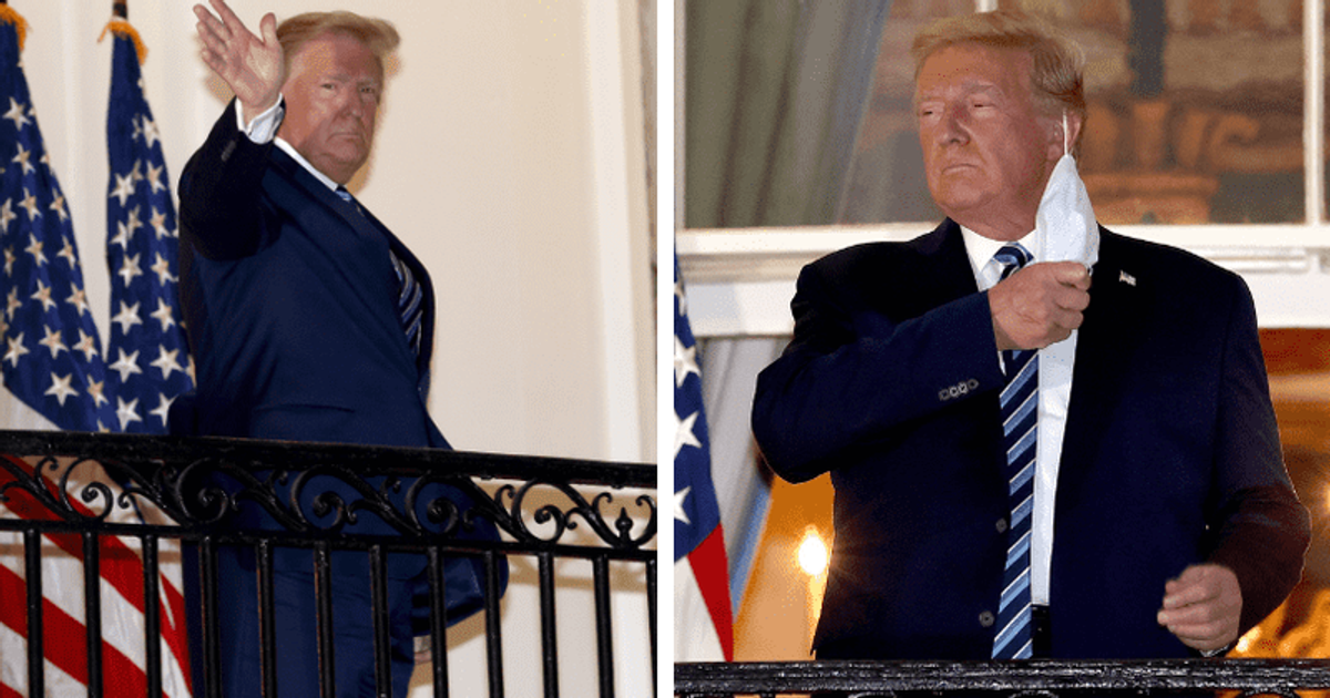 Trump slammed for bronze make-up in White House photo-op amid Covid-19 ...