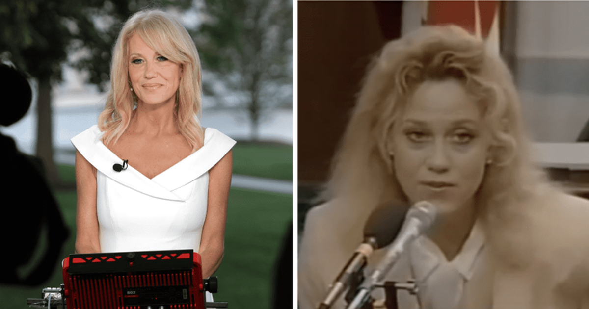 Throwback: Kellyanne Conway looks unrecognizable in old video before ...
